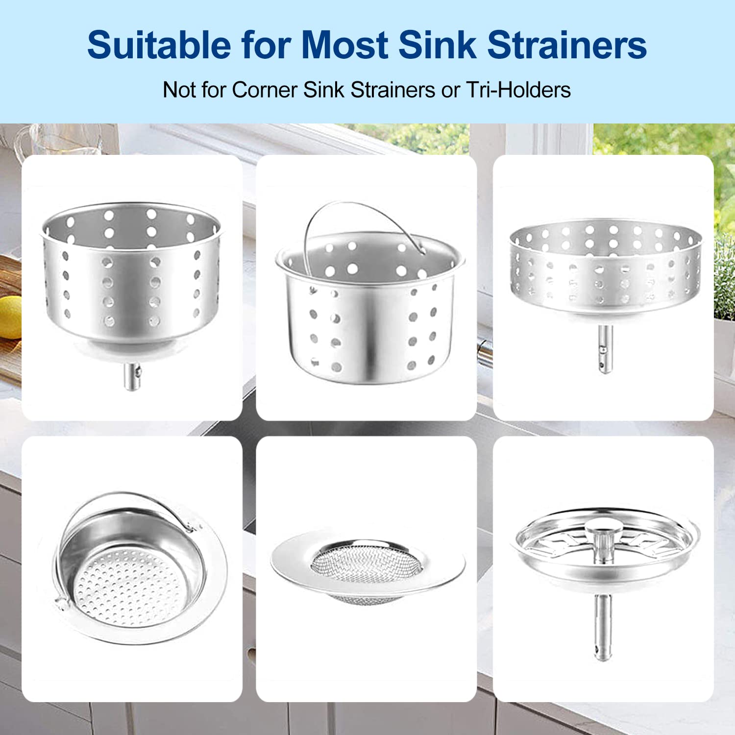 Kitchen Sink Saver | 300 PCS Disposable Mesh Bags for Kitchen Sink Strainer Kitchen Sink Drain Basket, Efficient Anti-Clogging 1mm Holes, Sink Food Catcher Drain Screen Filter