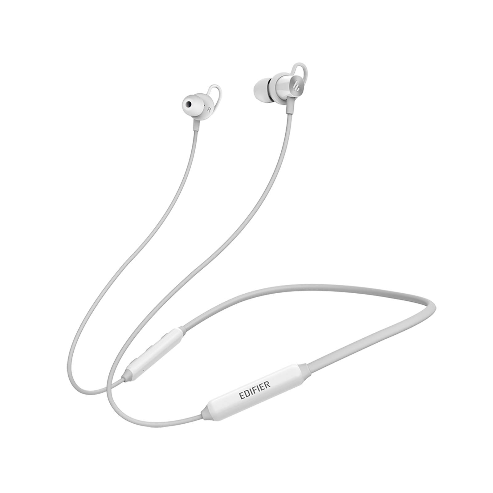 Edifier W200BT Bluetooth Headphones, Bluetooth 5.0 7 Hours Playback Wireless Sports Earphones, IPX5 Sweat and Water Resistant, CVC Noise Cancelling mic, White