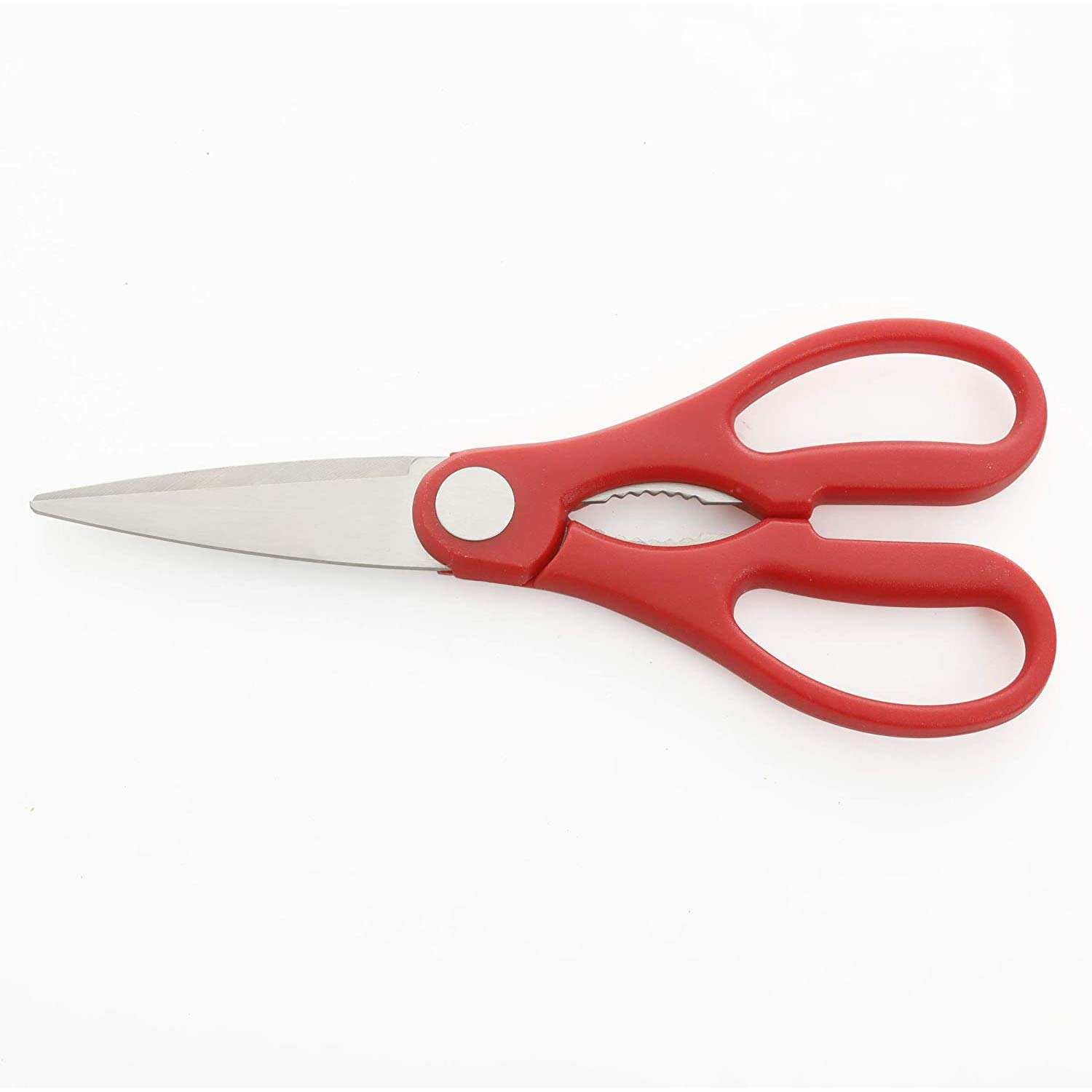 Oster Evansville 14 Piece Stainless Steel Cutlery Block Set, Red Handles