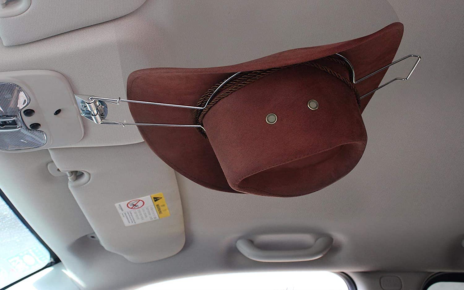 GEEDAR 2 Packs Cowboy Hat Rack for Trunk, Cowboy Hat Holder for Car, Saver Hat Clip for Western Hats Sliver