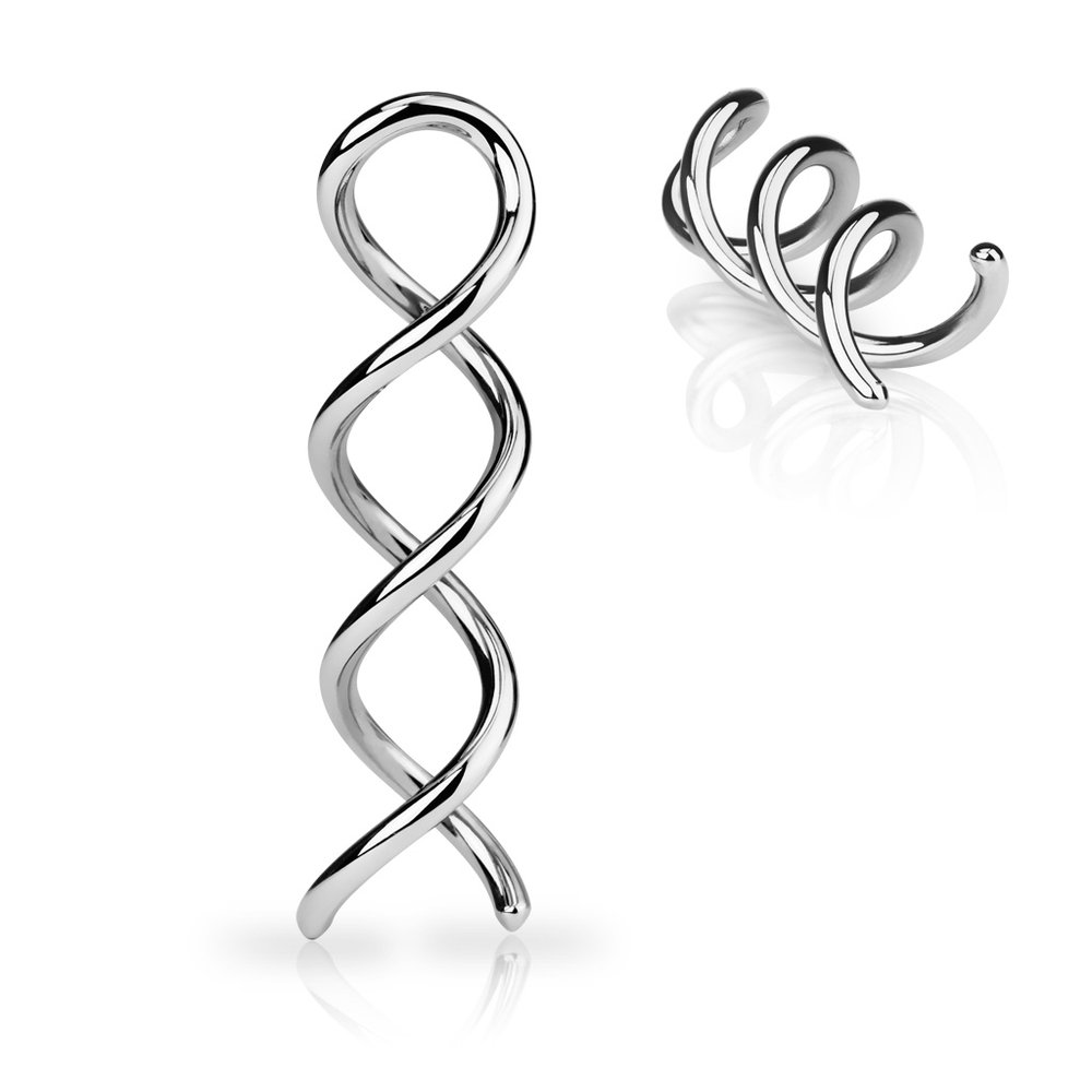 Dynamique 10g Pair of Swirl Twist 316L Surgical Steel Tapers