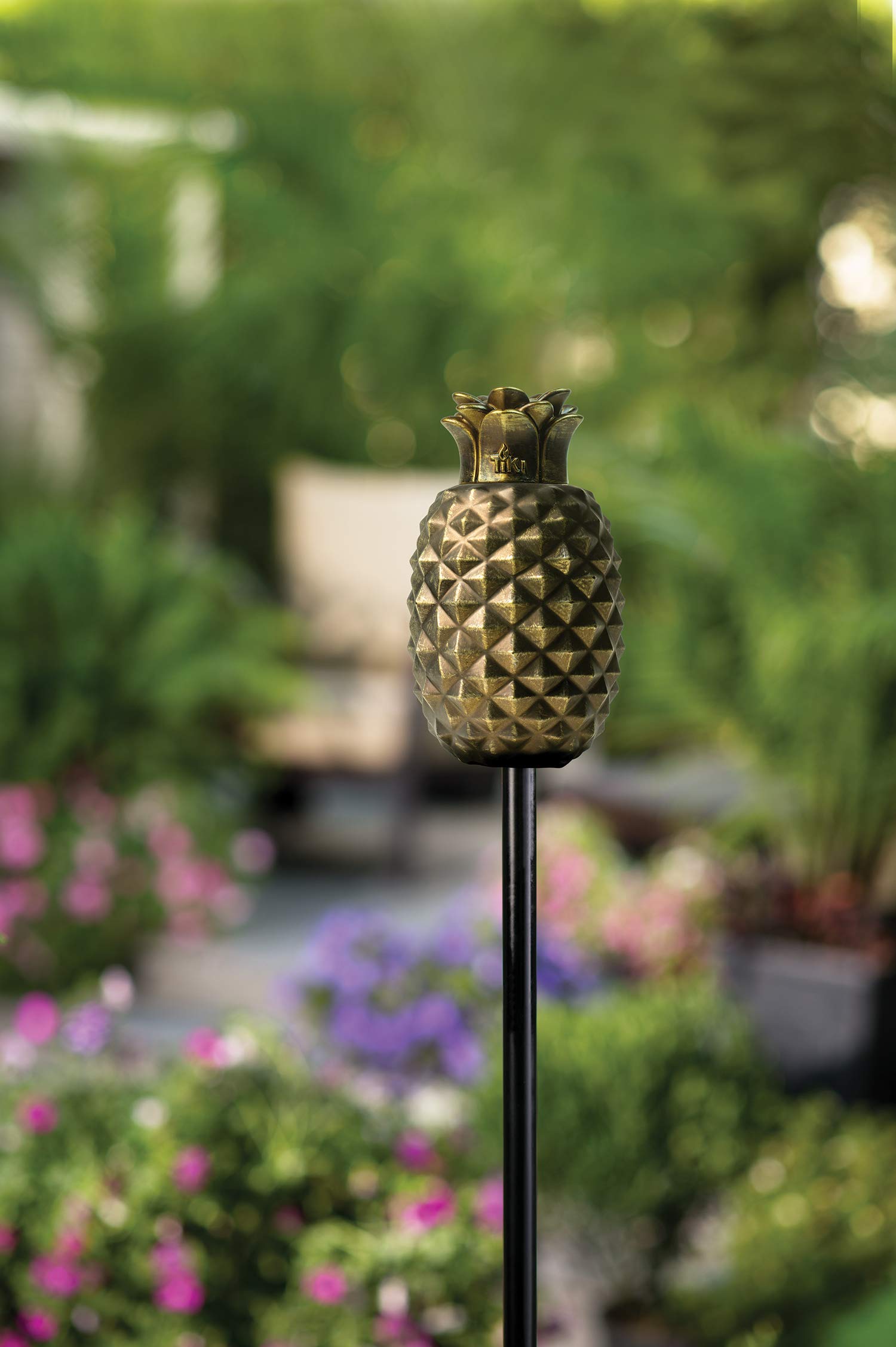 TIKI Brand Convertible 65 Inch Torch Glass Pineapple Copper