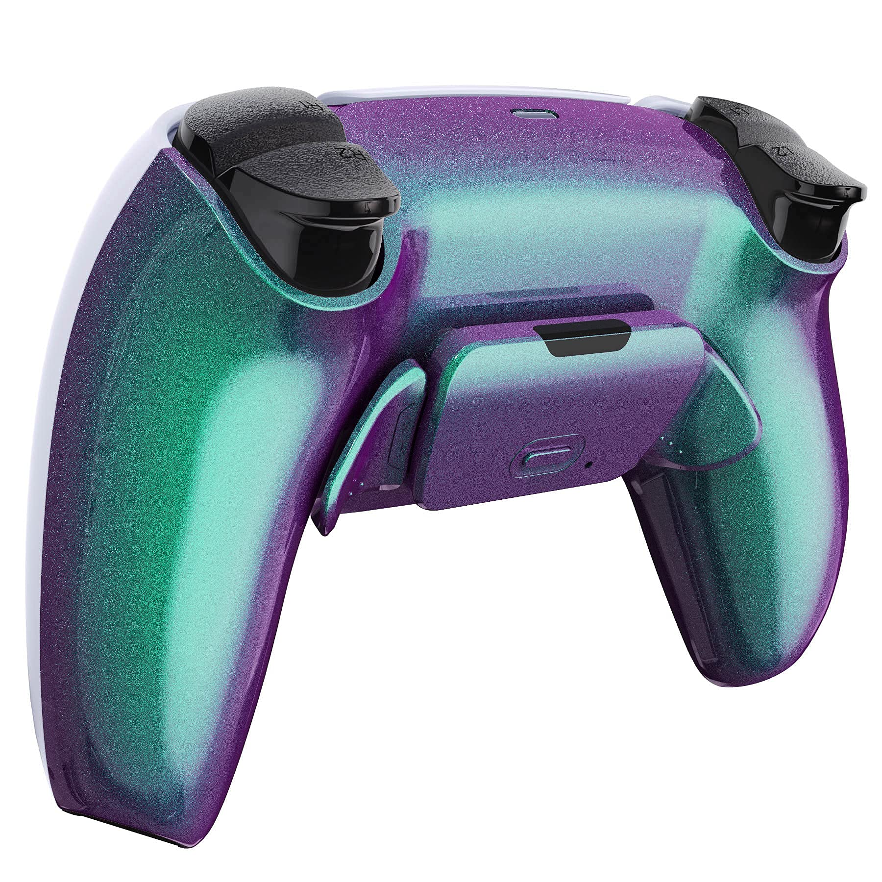 eXtremeRate Chameleon Green Purple Programable Rise Remap Kit for PS5 Controller BDM-010, Upgrade Board & Redesigned Back Shell & Back Button Attachment for PS5 Controller - Controller NOT Included