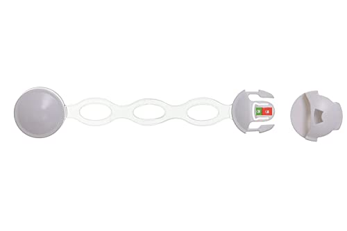 Dreambaby Ezy-Check Multi-Use Latch - Child Safety Locks for Cabinets, Fridge, & Cupboards - with Adhesive Backing - White (3 Pack)