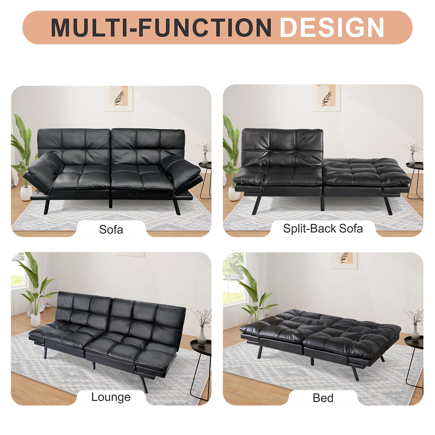 MUUEGM Sofas, Black
