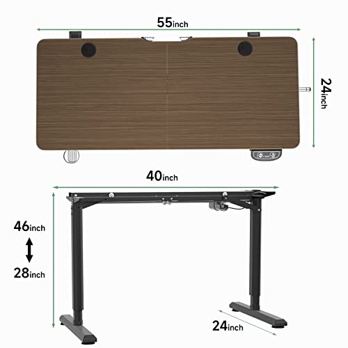 Dripex Adjustable Electric Standing Desk 1, 43 inch, White
