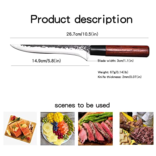 HENWAFX Sashimi Knife Meat Filleting Sashimi Japanese Sushi Salmon Sliced Kitchen Chefs yanagiba Knife