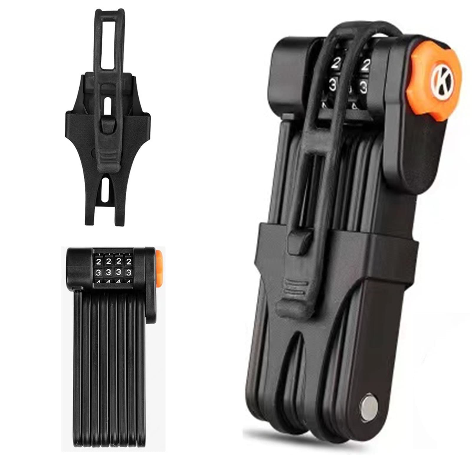 Folding Bicycle Combination Lock, Mountain Bike Lock, 4-Digit Password Anti-Theft Bicycle Lock, Bicycle Safety Combination Chain Lock