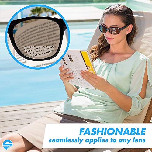 StickTite Lenses β Stick-on bifocal lens instantly convert sunglasses, goggles, or glasses into magnified, bifocal sunglasses. Patented material technology, reusable lenses (1 pair) 2.0 diopter