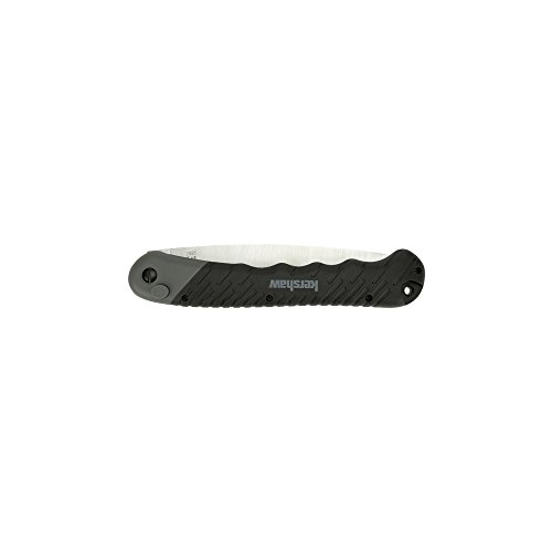 Kershaw Taskmaster Folding Saw (2555X); for Camping and Hunting with Serrated High Performance 7 in. Steel Blade, Lock Button Release and Glass-Filled Nylon Handle with Rubber Overlay