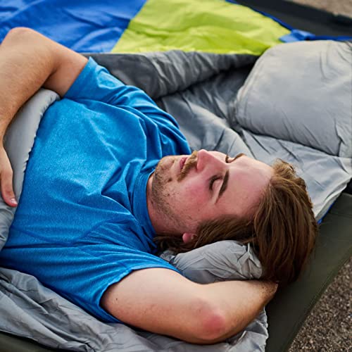 Extremus Cascade Sleeping Bags, Single Person,Royal Blue/Chartreuse