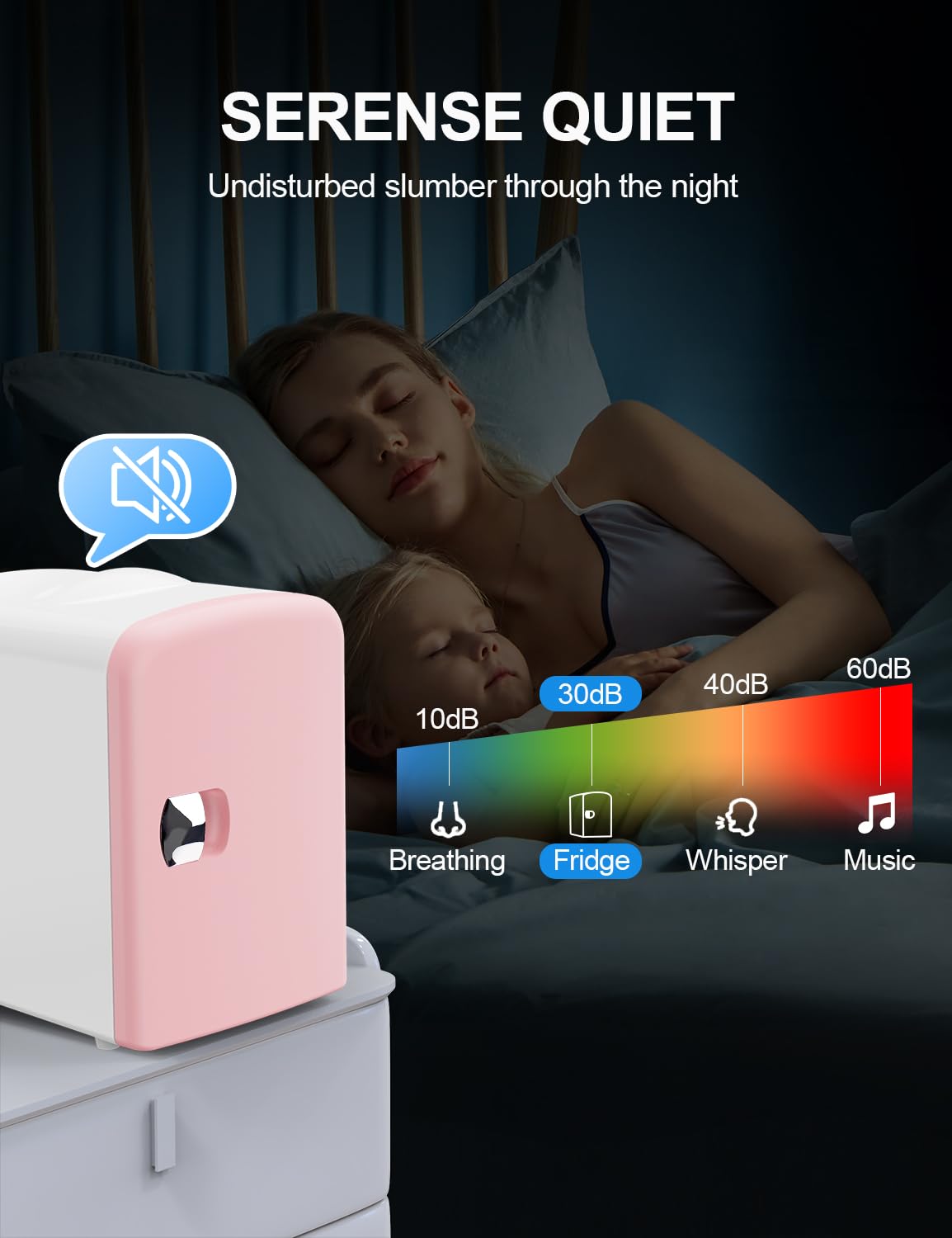 Mini Fridge, 4 L/6 Can Portable Personal Cooler Refrigerator for Skin Care, Cosmetics, Beverage, Food,Tiny Fridge for Bedroom, Office, Car, Dorm (Black)