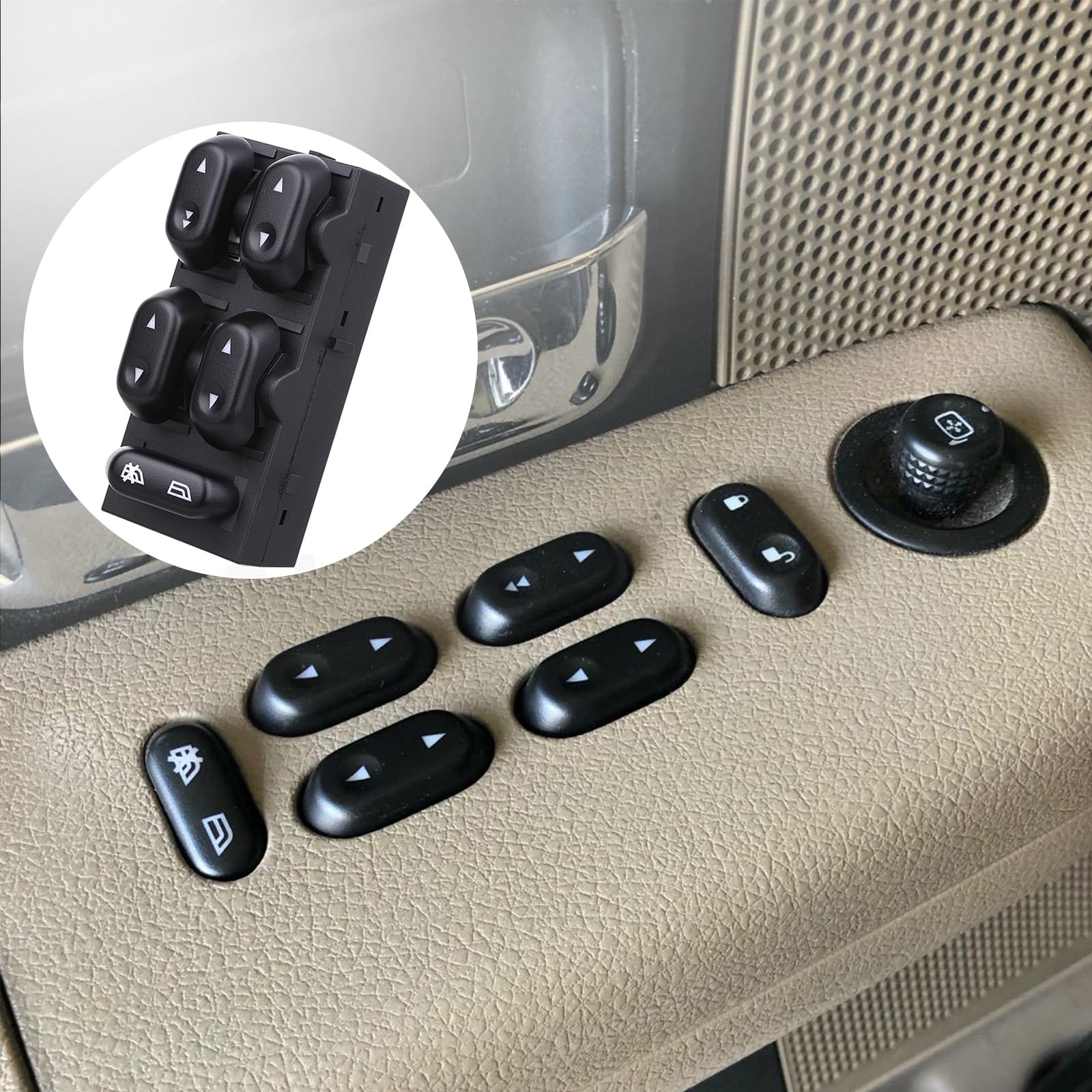 Driver Side Master Power Window Switch 5L1Z14529AA for Ford F150 2004 2005 2006 2007 2008, for Ford Expedition 2003 2004 2005 2006, for Ford Crown Victoria 2003-2008