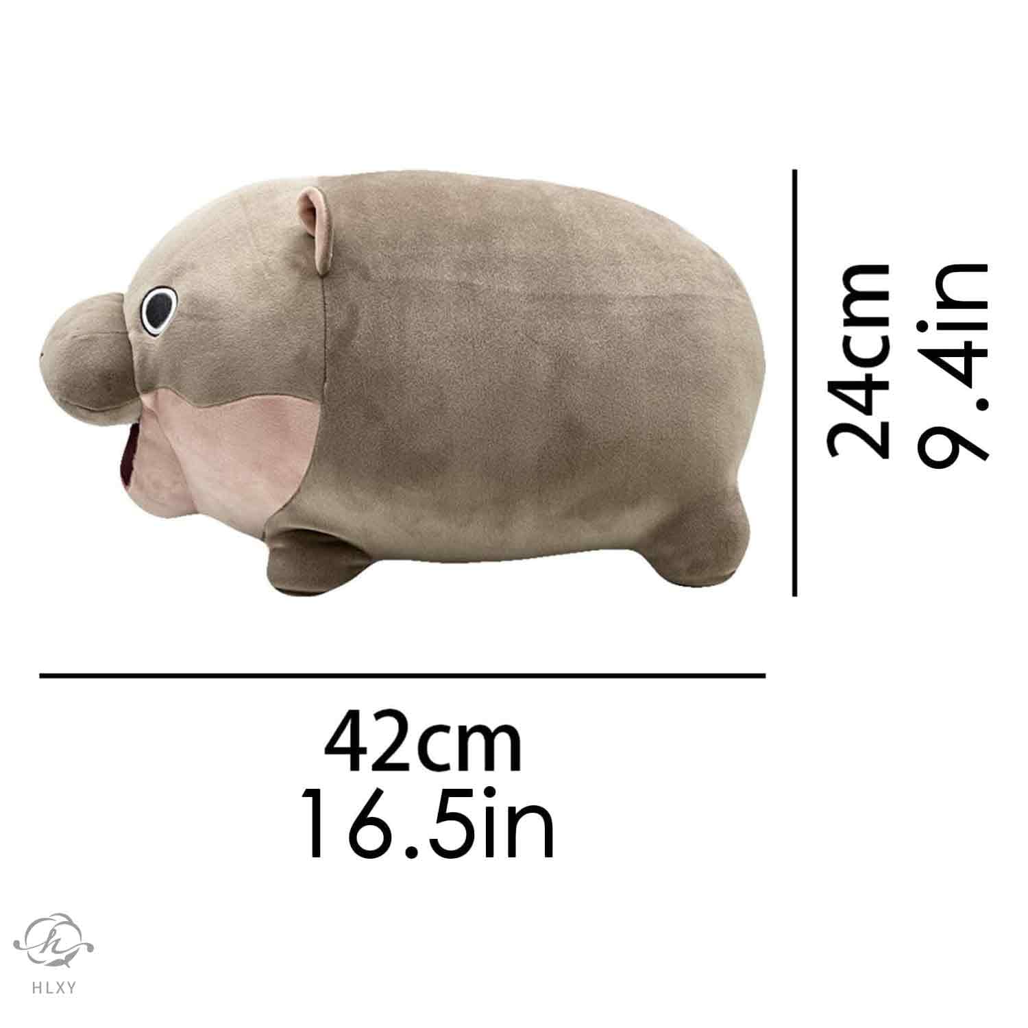 Moo Deng Plush Hippo Plush: Moo Deng Hippo Plush Hippo Stuffed Animal Hippo Toy for Fans Gift Pillow for Kids and Adults