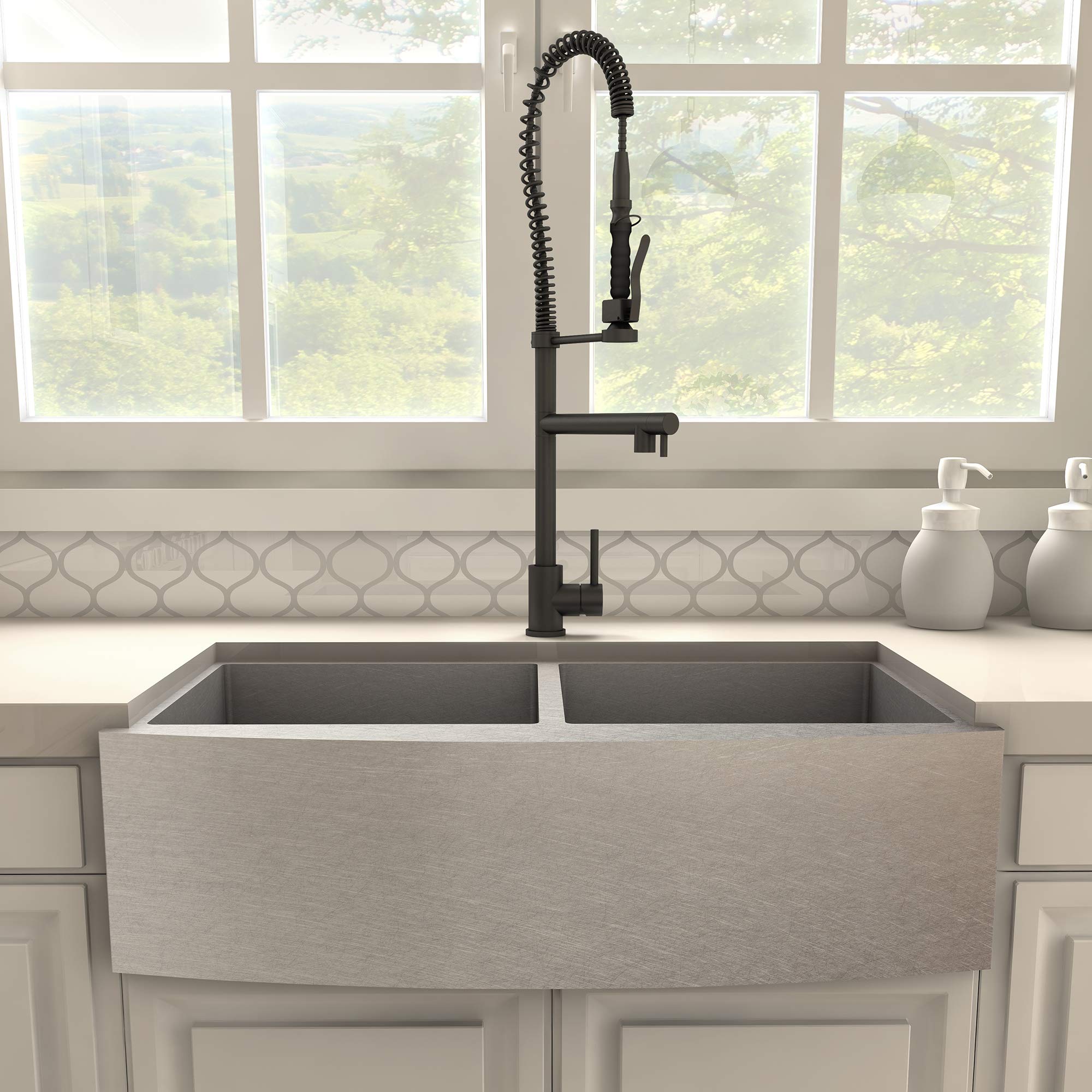 ZLINE Van Gogh Kitchen Faucet in Electric Matte Black (12-0140-EMB)