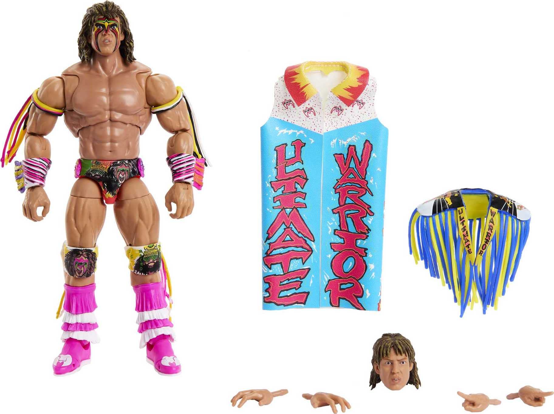 Mattel WWE Warrior Ultimate Edition Action Figure with Interchangeable Accessories, Articulation & Life-Like Detail, 6-inch