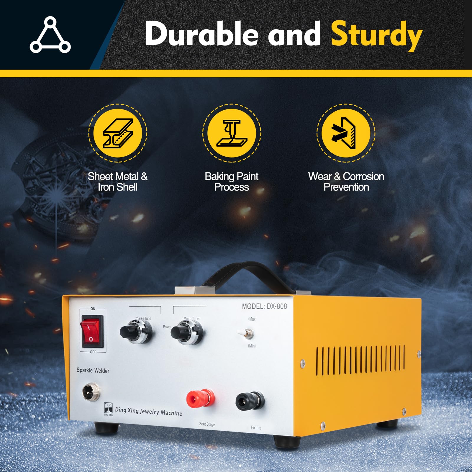 Jewelry Spot Welding Machine, 400W 80A Ulse Sparkle Spot Welder Portable Spot Welding Machine with Foot Pedal for Jewelry Gold Silver Platinum