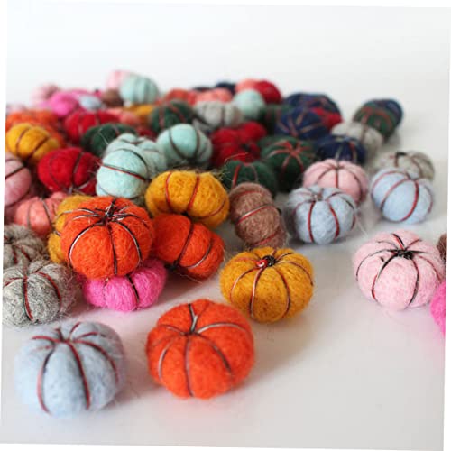 Garneck 12pcs Felt Pumpkins Artificial Harvest Decoration Funny Miniature Pumpkins Autumn Party Decorations Artificial Gourds and Pumpkins Fall Decor Decorative Items Foam Finished Product