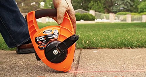 Keson G3X150BOLD Bold Chalk Line Reel with 3X1 Rewind, 12-Ounce Chalk Capacity, 150-Foot