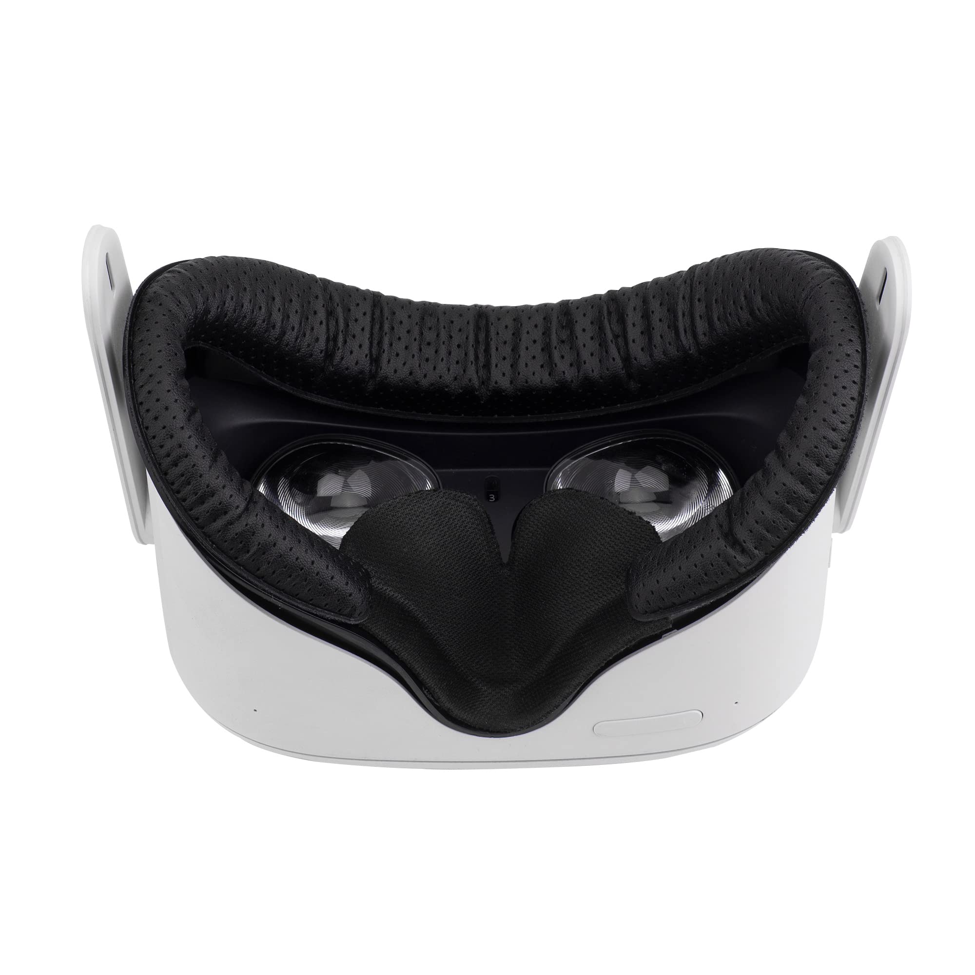 EYERZ VR Face Cover and Lens Cover for Meta/Oculus Quest 2, VR Facial Interface Bracket Replacement,Anti-Light Leakage Face Pad, 5 in1 Oculus Quest 2 Accessories (Black)