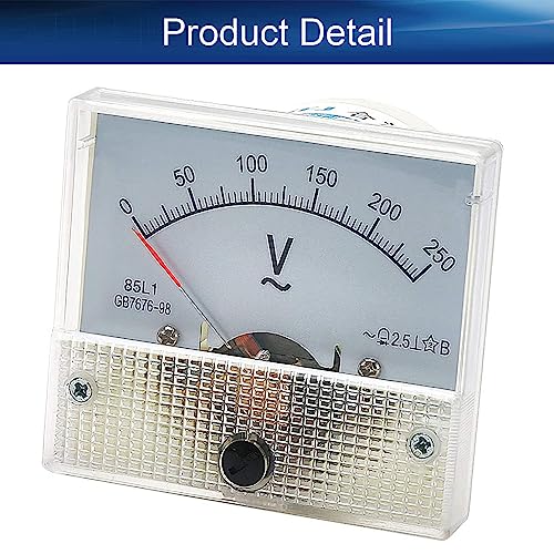 Heyiarbeit AC 0-250V Analog Panel Voltage Gauge 85L1 Volt Meter for Voltage Measurement Devices 1Pcs