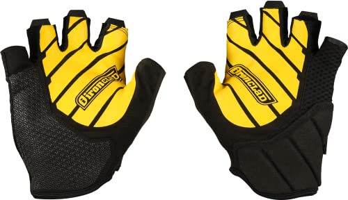 Ironclad PC Gaming Gloves, Precision Fit, Performance Silicone Grip, Moisture Wicking Construction, 1 Pair, ES-IPC-04-L, Black/Yellow, Large