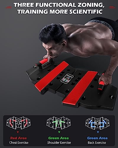 Push Up Board, Portable Home Gym, Push Up Bar Strength Training Equipment, Full Body Workout Set with 20 Accessories, Suitable for Training Muscle and Burning Fat, Workout Equipment for Home Fitness
