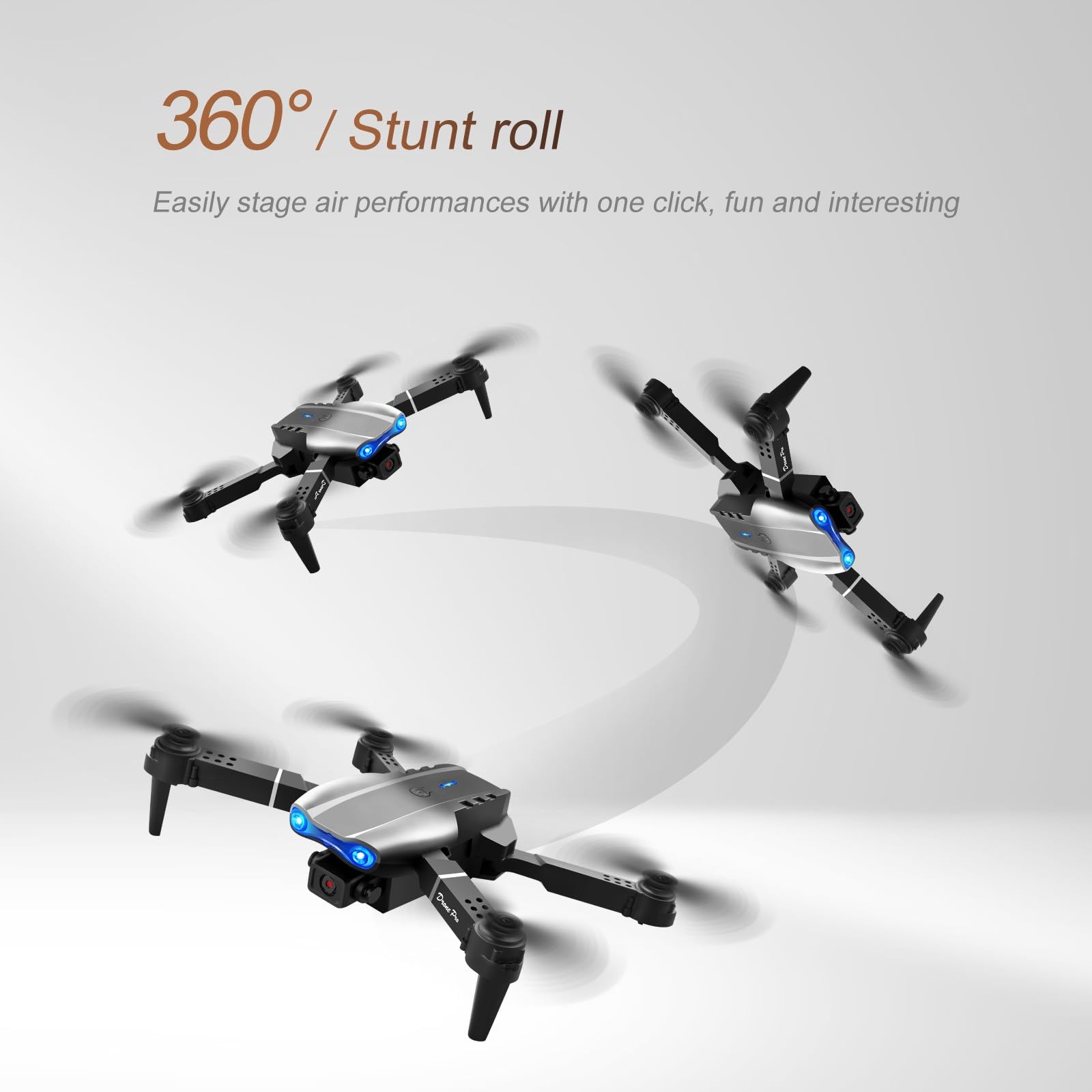 Drone With Camera For Adults, Drone With 4k Hd Fpv Camera Remote Control Toys Gifts For Boys Girls Rc Helicopters With Headless Mode For Christmas Gift.