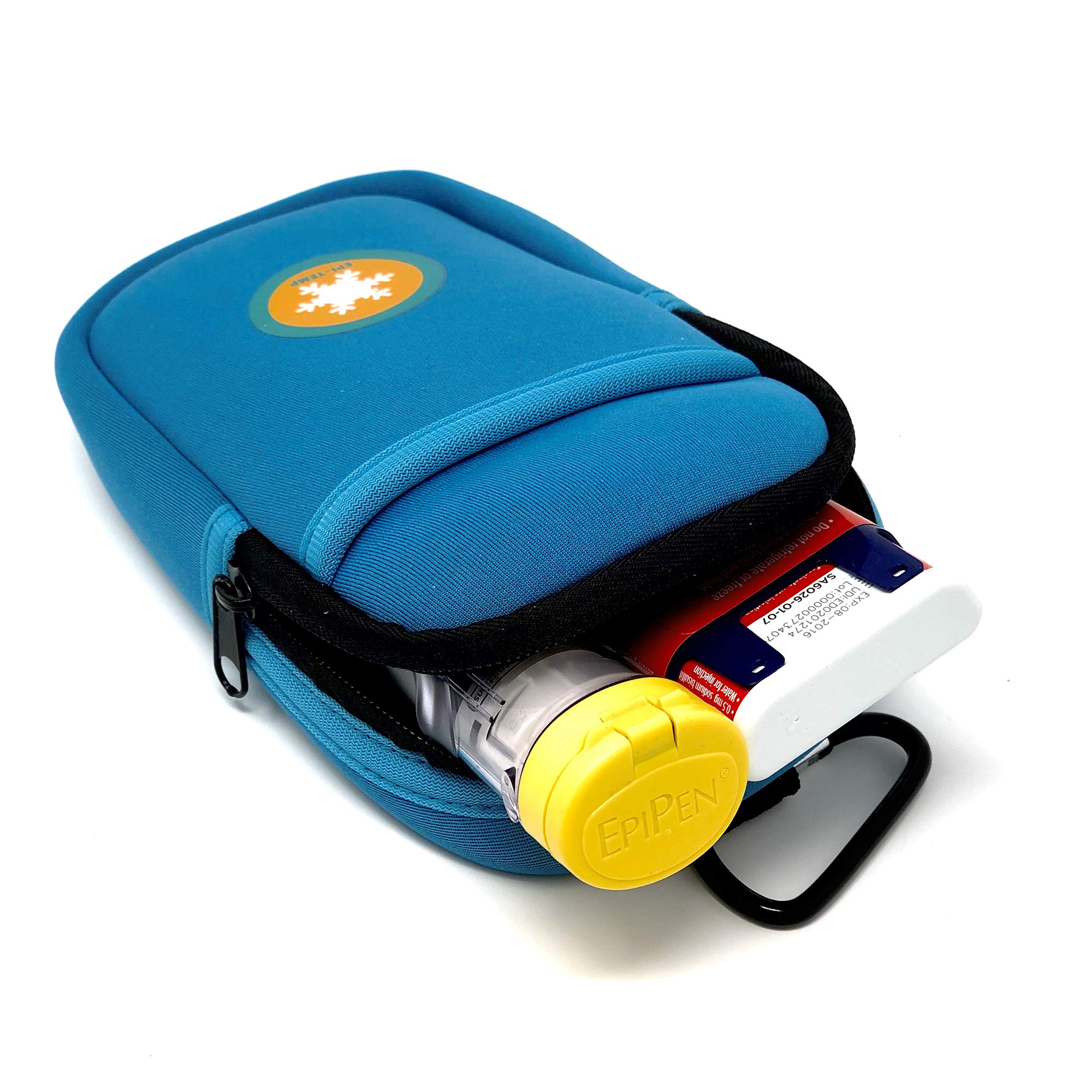 EPI-TEMP Epipen Insulated Case for Kids, Adults β Smart Carrying Pouch, Storage Bag, Powered by PureTemp Phase Change Material to Keep Epinephrine in Safe Temperature Range (Teal)