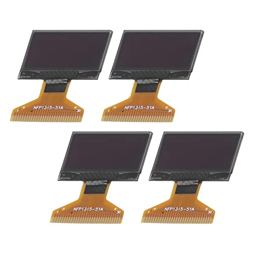 LCD Display Screen, 4Pcs Display Module 30PIN 128 X 64 Professional for Replacement(Blue Displaying)