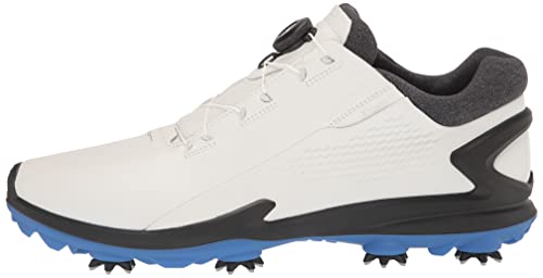 ECCO Men's Biom G 3 BOA Gore-Tex Golf Shoe, White/Black, 10-10.5