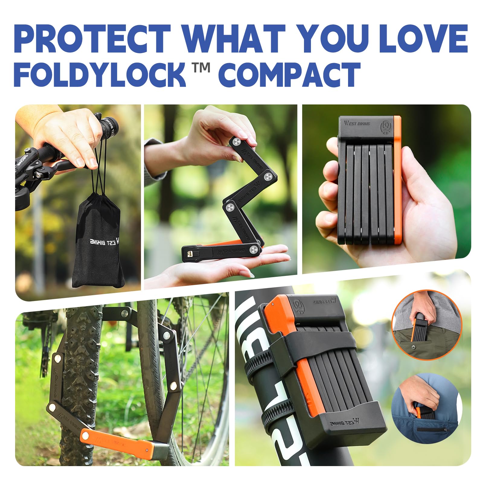 Folding Bike Lock for Electric Scooters Anti-Theft,Lightweight Smart Bicycle Safety Accessory for Electric Bikes,Motorcycle Cable Locks - 2.06 ft