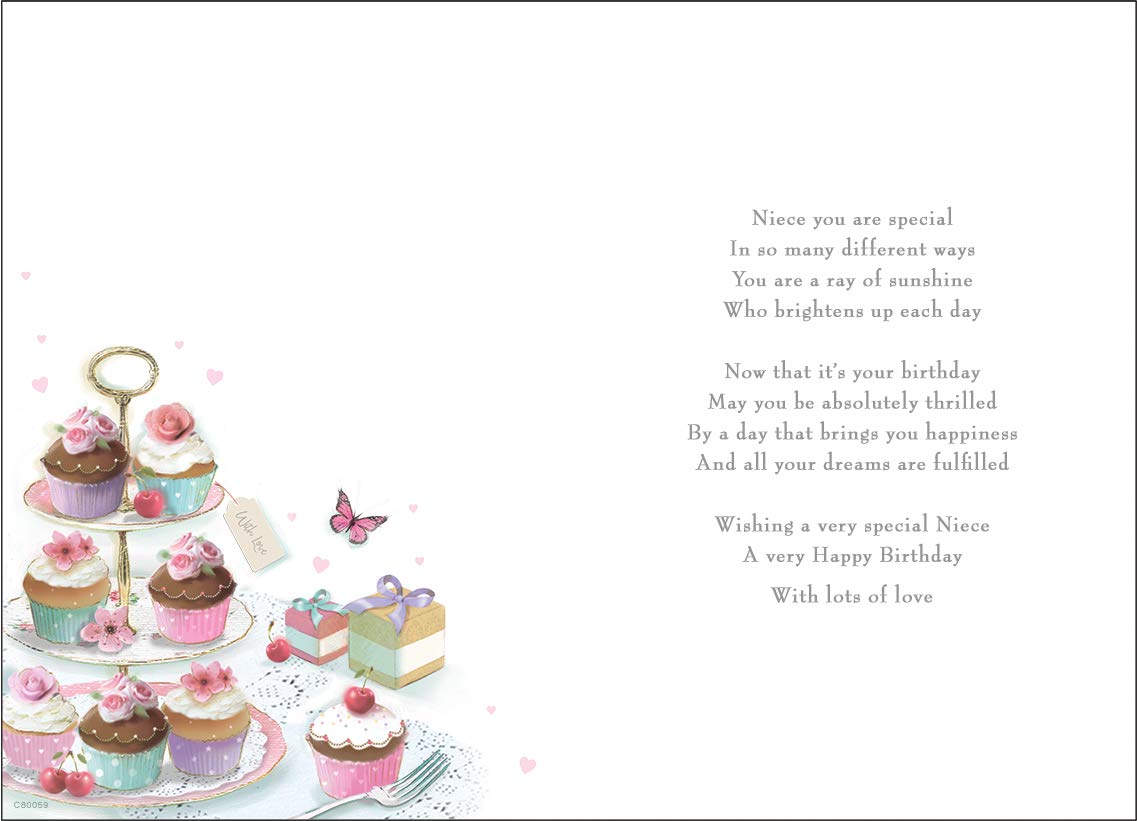 Regal Publishing Piccadilly Greetings Birthday Card Niece - 9 x 6 inches -