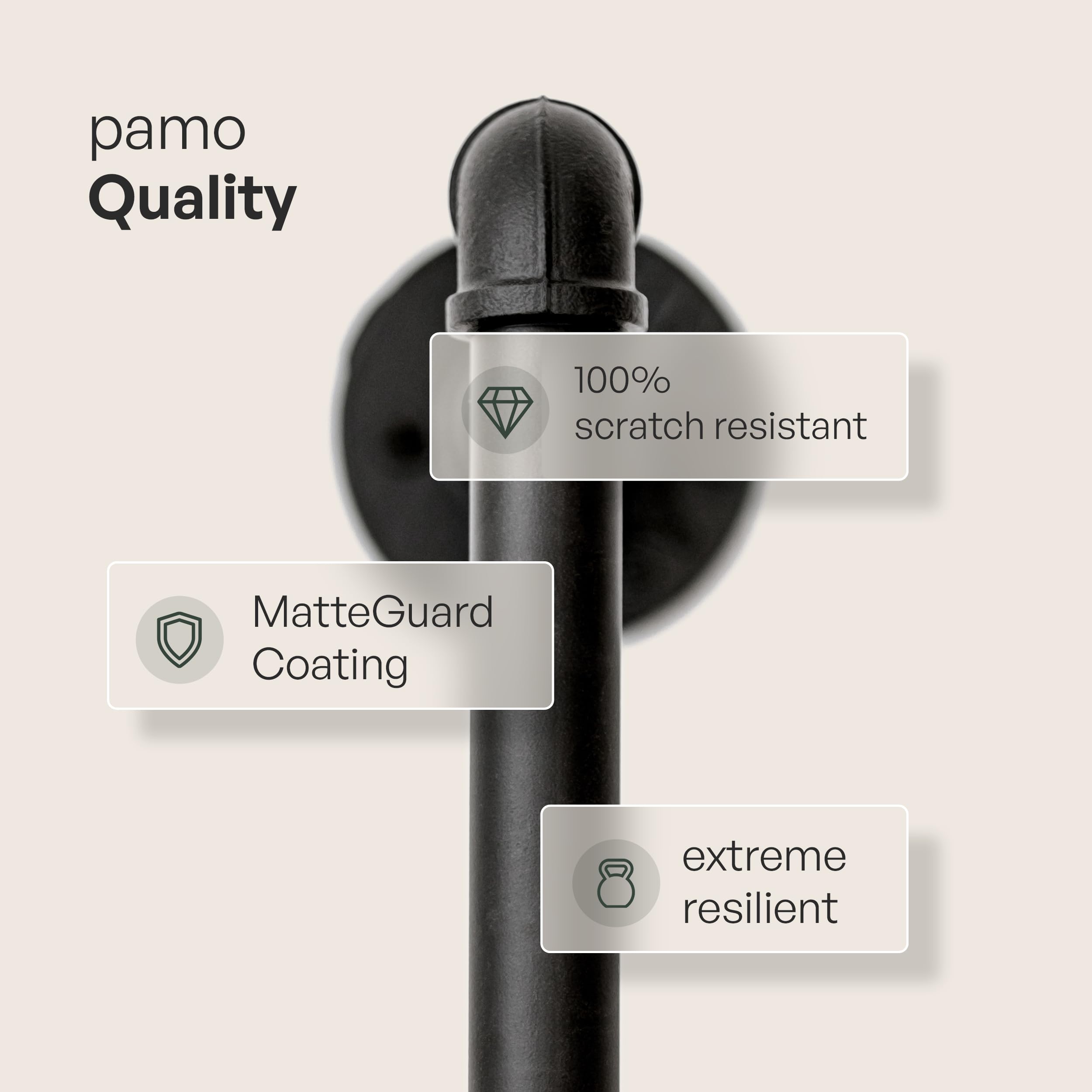 pamo Industrial pipe clothing rack metal black - Wall mounted clothes racks for hanging clothes - Modern walk in closet - KIM II black