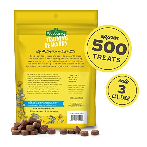 Pet Botanics 20 oz. Pouch Training Reward Soft & Chewy, Chicken Flavor, with 500 Treats Per Bag, The Choice of Top Trainers