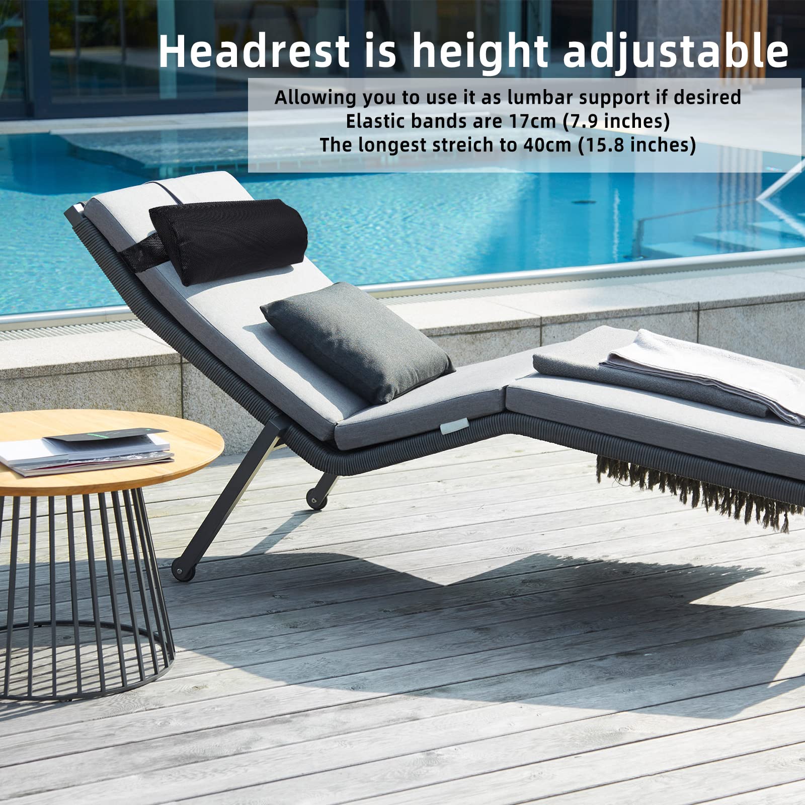SUQ I OME Universal Soft Removable Padded Cushion Head Pillow for Zero Gravity Chair, Sponge Filling, Chair Pillow