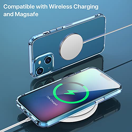 Miracase Crystal Clear for iPhone 13 Case/iPhone 14 Case [Not Yellowing] Shockproof Protective Anti-Scratch Light Weight Slim Cover Clear Back 6.1 inch