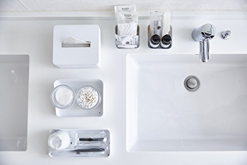 YAMAZAKI home Tower Amenity Tray L White, Flat