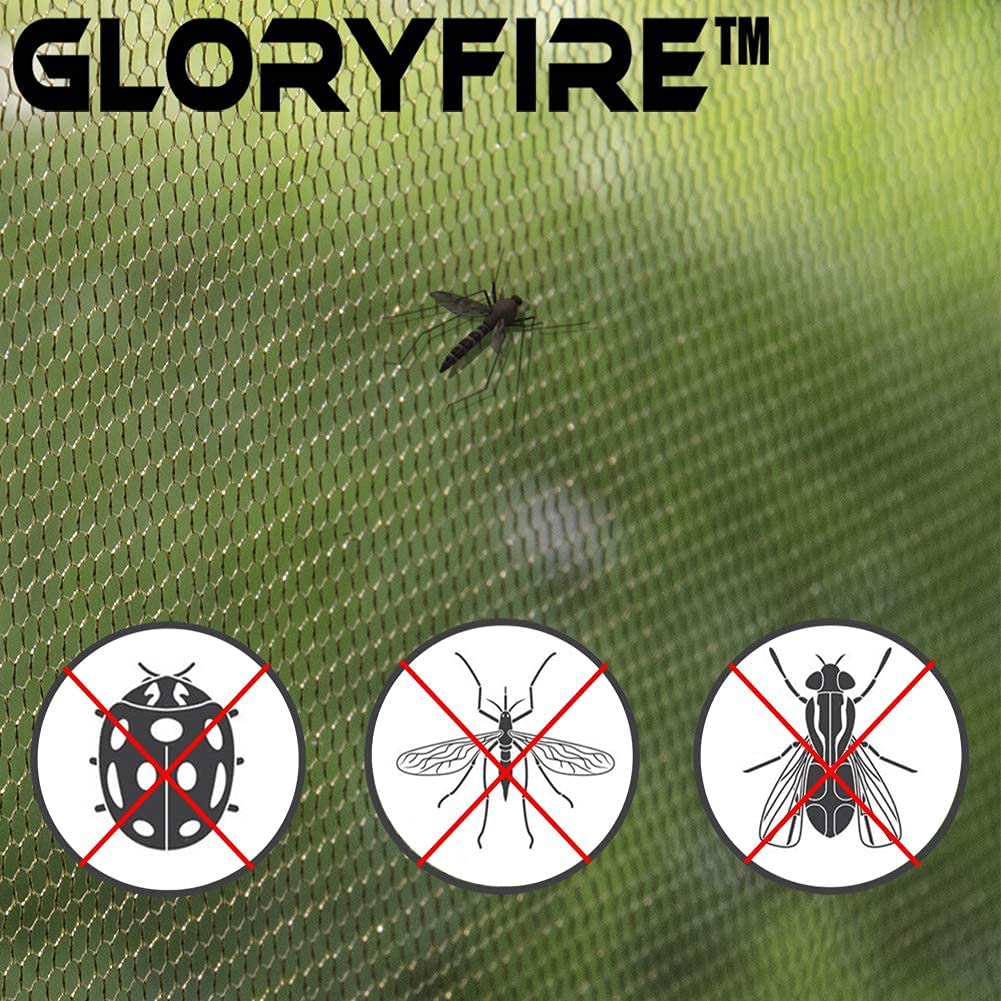 GLORYFIRE Camping, Lager Size Four Corners Enhanced Tactical, Outdoor Mosquito Net Bar Olive Drab