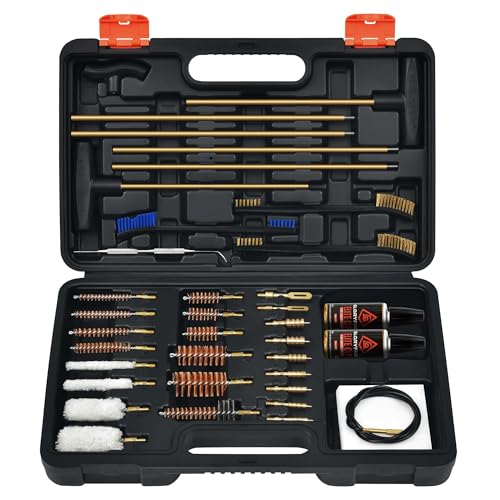 GLORYFIRE Elite Gun Cleaning Kit for Handgun Shotgun Rifle Cleaning Kit for All Guns with Reinforced and Lengthened Rods, Cotton Mop, High-end Double Head Brushes, Bronze Brushes with Steel Wire