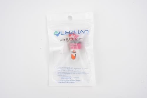 LEIZHAN Cute Coffee USB Flash Drive Computer Memory Stick USB Pendrive for Teachers, Students, Family and Friends (32GB, Pink Coffee)