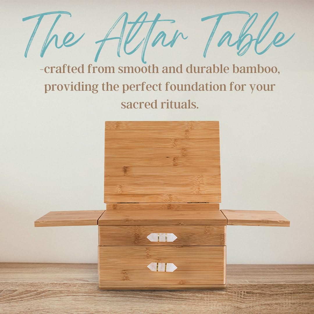 Energy Mindfulness Altar Table. Altar Table for Spiritual. Meditation Altar Table. Altar table for home. Wicca Altar Table. Buddha Altar Table. Shrine Table Altar