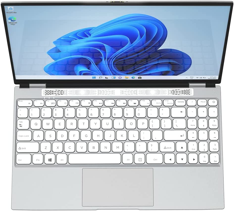 Lapbook 15.6" S15 Full HD Windows 11 Pro Laptop - 12GB RAM, 256GB Storage, Quad Core J4125 CPU, Fingerprint Reader, Backlit Keyboard, Thin Bezel, Num-Pad, Detachable Webcam, Dual-Band WiFi