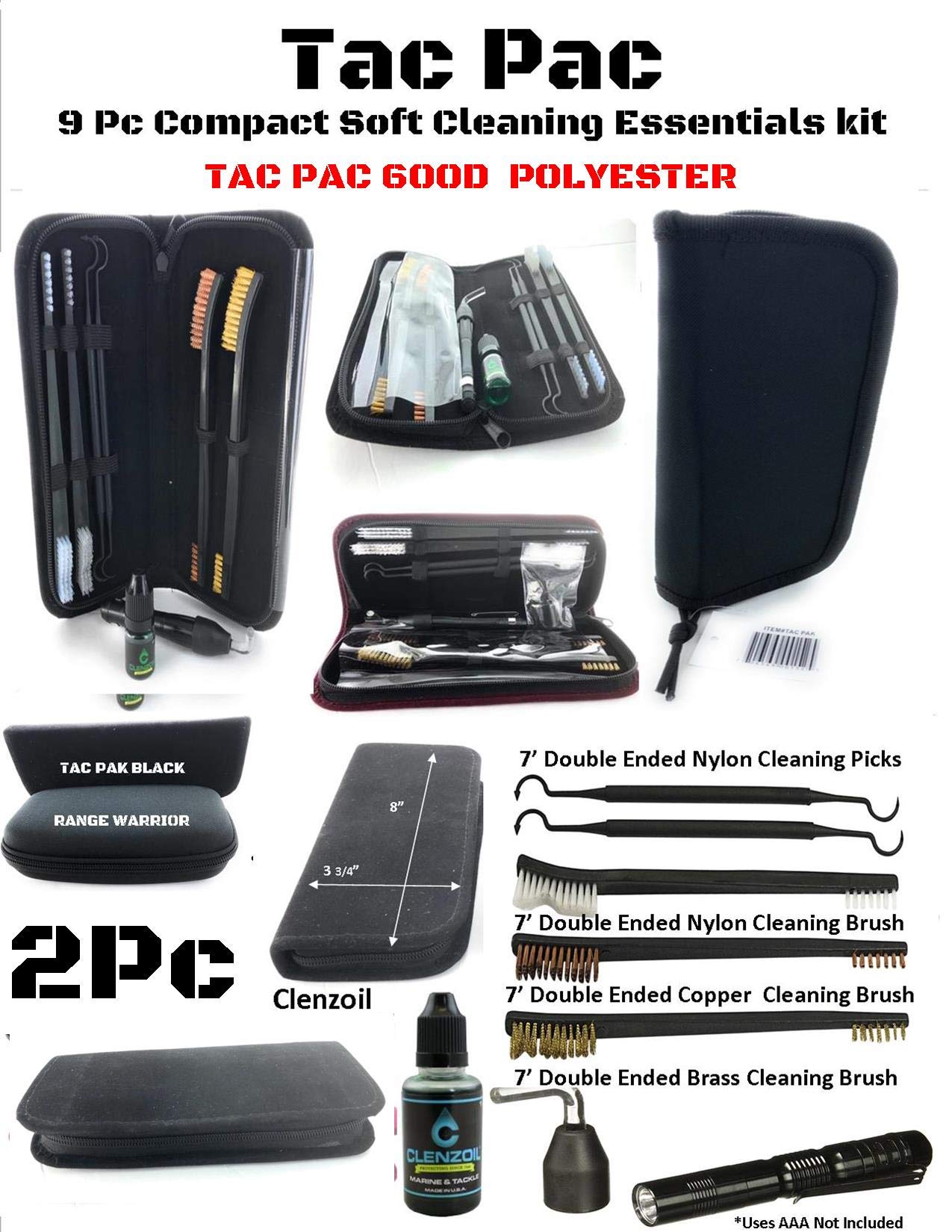 EDOG Walther PPQ (Exploded View) PPistol Cleaning Mat & Range Warrior Handgun Cleaning Kit & E.D.O.G. Tac Pak Cleaning Essentials