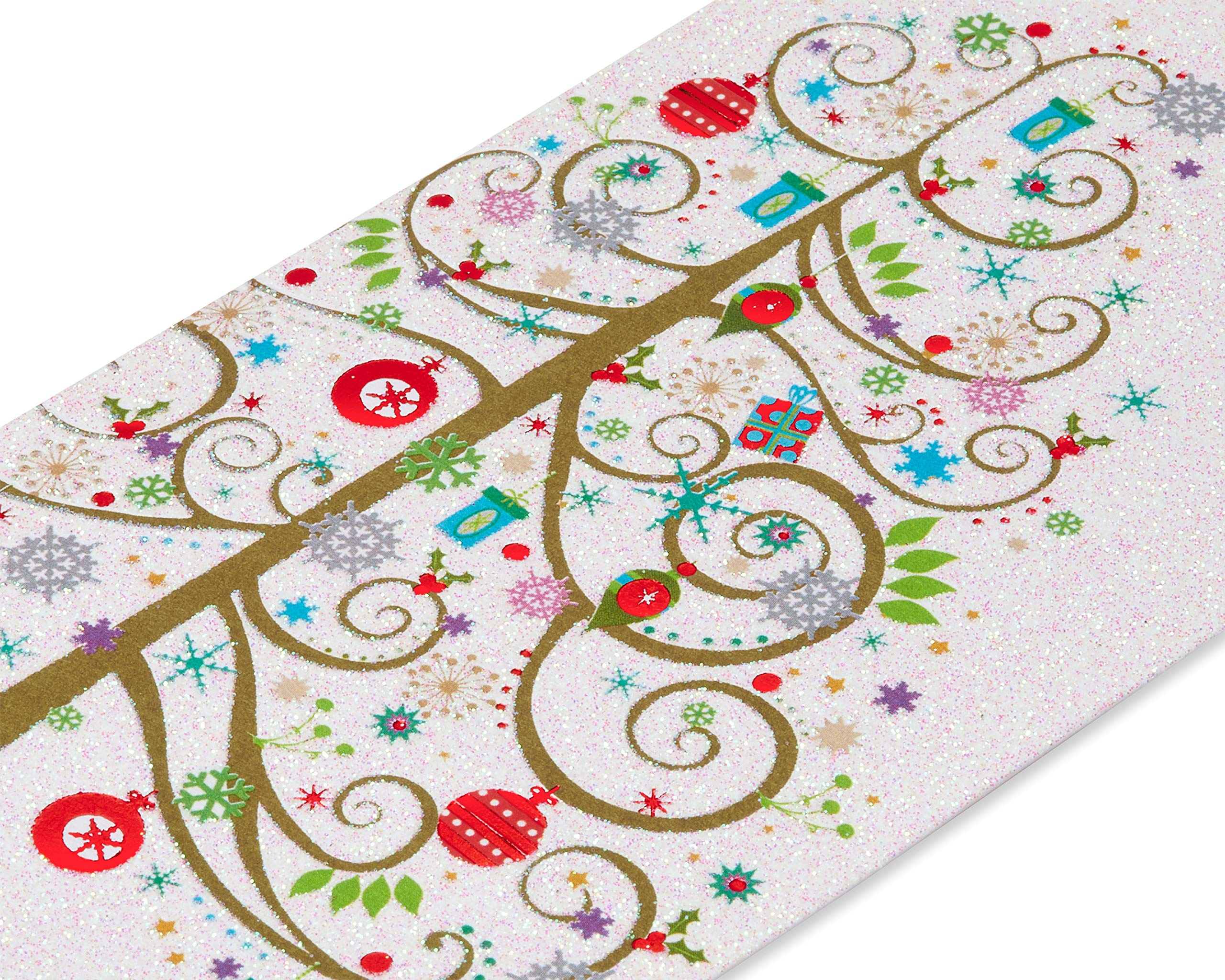 Papyrus Boxed Christmas Cards with Envelopes, Joyful Christmas Celebration, Tree (16-Count)