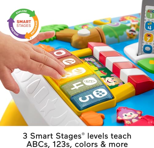 Fisher-Price Baby to Toddler Toy Laugh & Learn Around the Town Learning Activity Table with Music & Lights for Infants Ages 6+ Months (Amazon Exclusive)