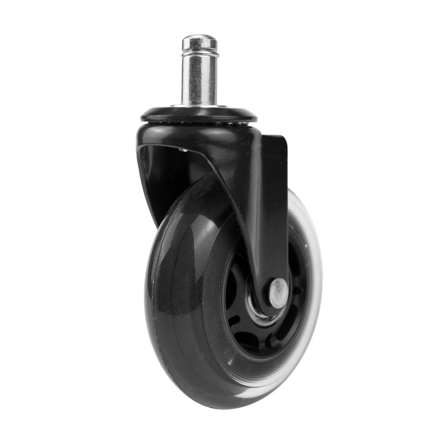 Fasmov Pack of 5 Office Chair Caster Wheels Office Chair Wheels Replacement Rubber Chair casters for Hardwood Floors and Carpe