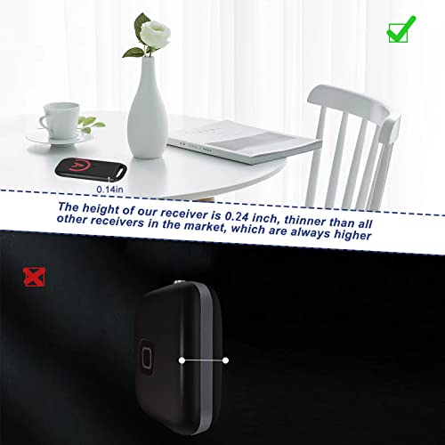 Key Finder with Thinner Receivers & Advanced Fabric Remote, Simjar 80dB+ RF Item Locator with 131ft Working Range, 1 RF Transmitter & 6 Receiversā¦