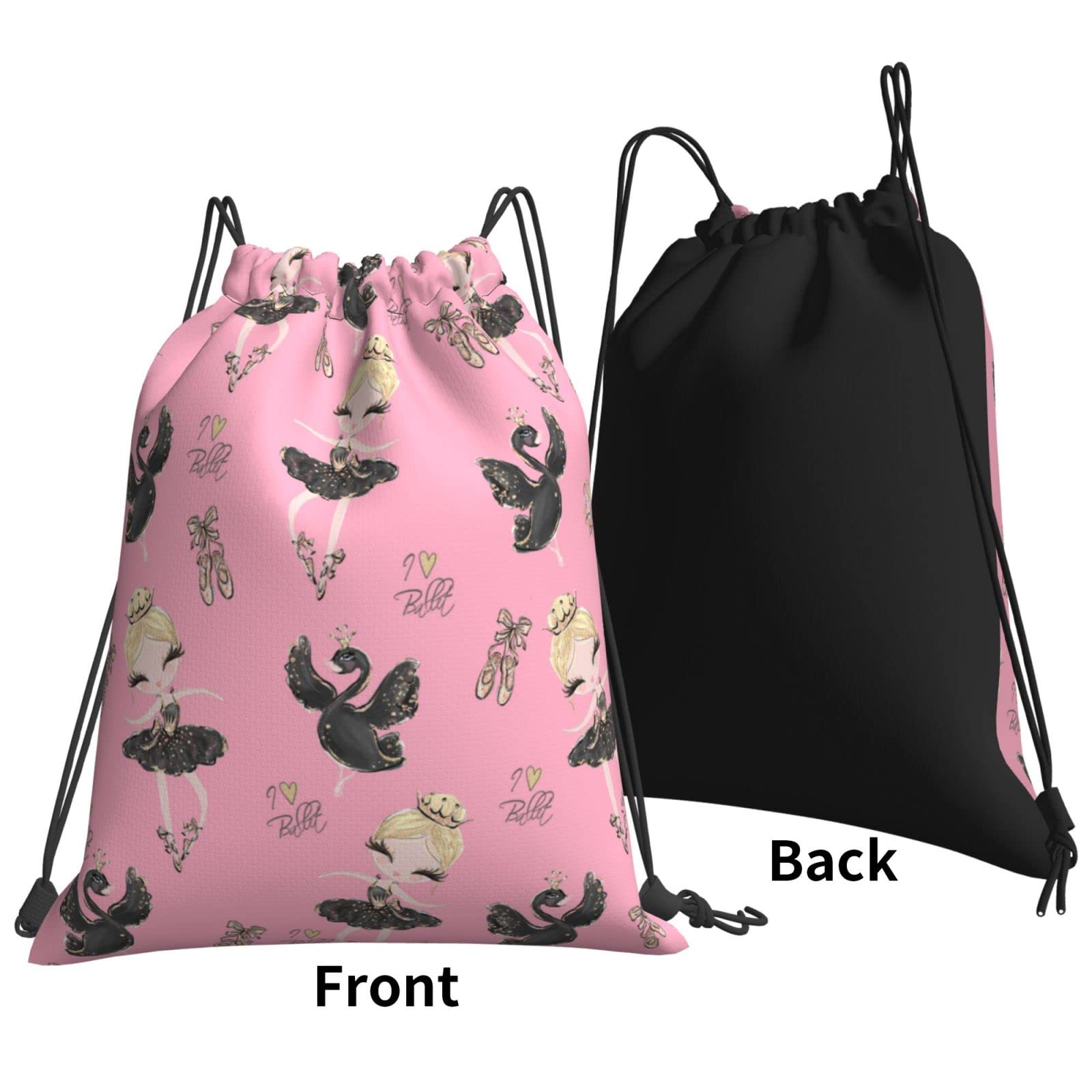 FATTTYCY Ballet Bags Gym Drawstring Stuff Dance Backpack Cinch Sack Gifts For Women