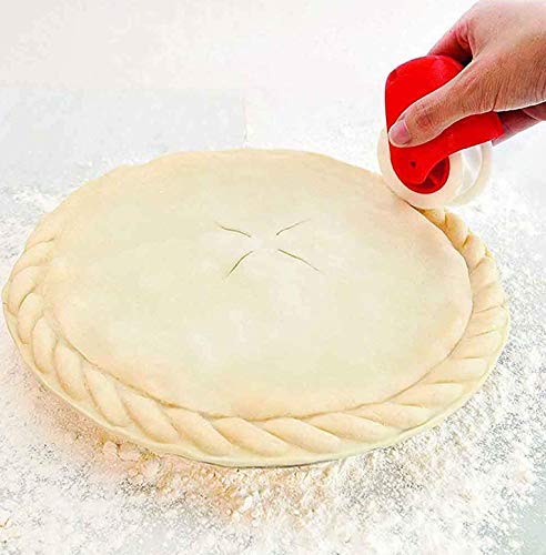 HYG Pastry Wheel Decorator and Cutter Beautiful Pie Crust, Plastic Pastry Pie Decoration Cutter Wheel Roller, Lattice Cutter Pastry Tool for Beautiful Pie Crust or Ravioli Pasta